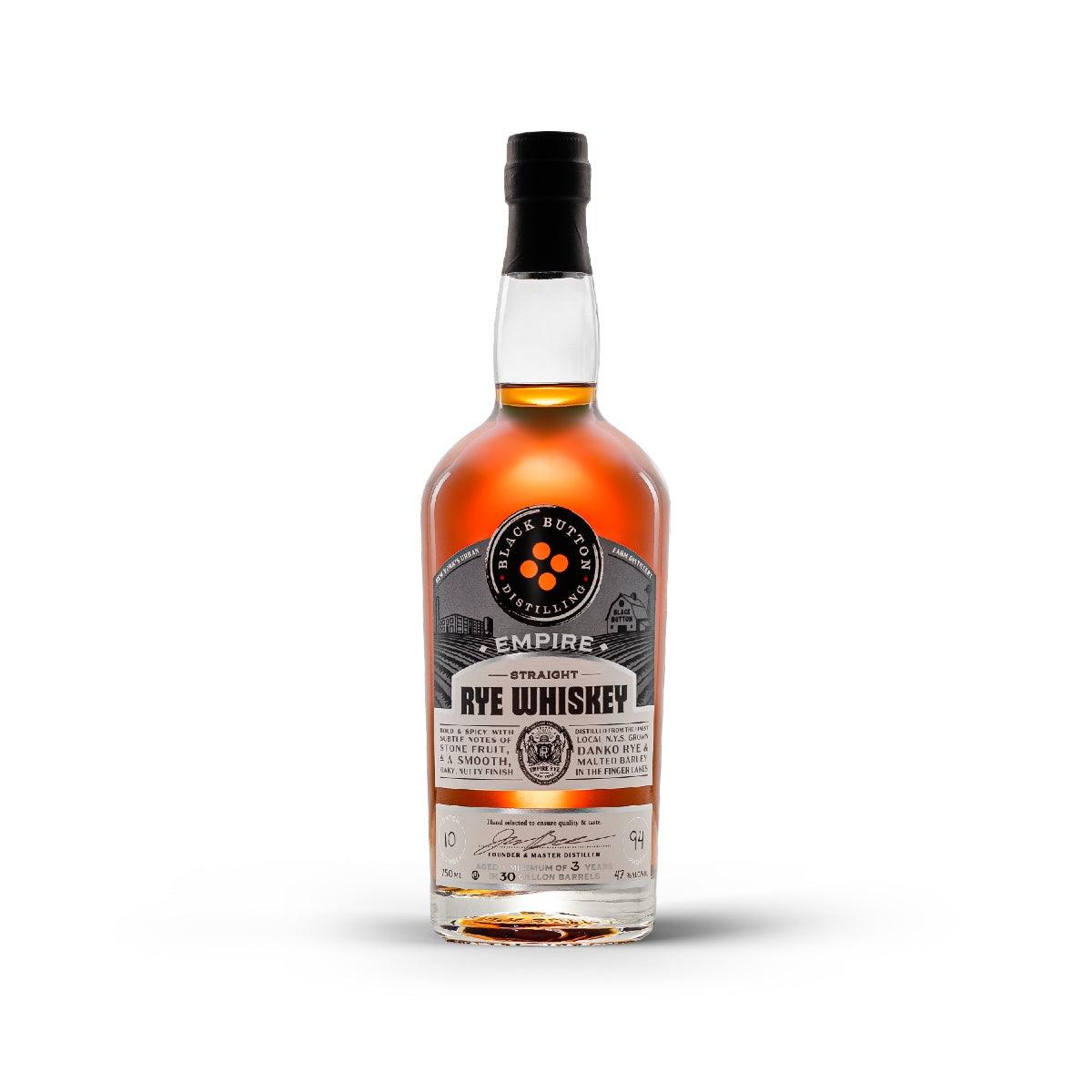 Black Button Distilling Empire Straight Rye Whiskey – Grain & Vine ...